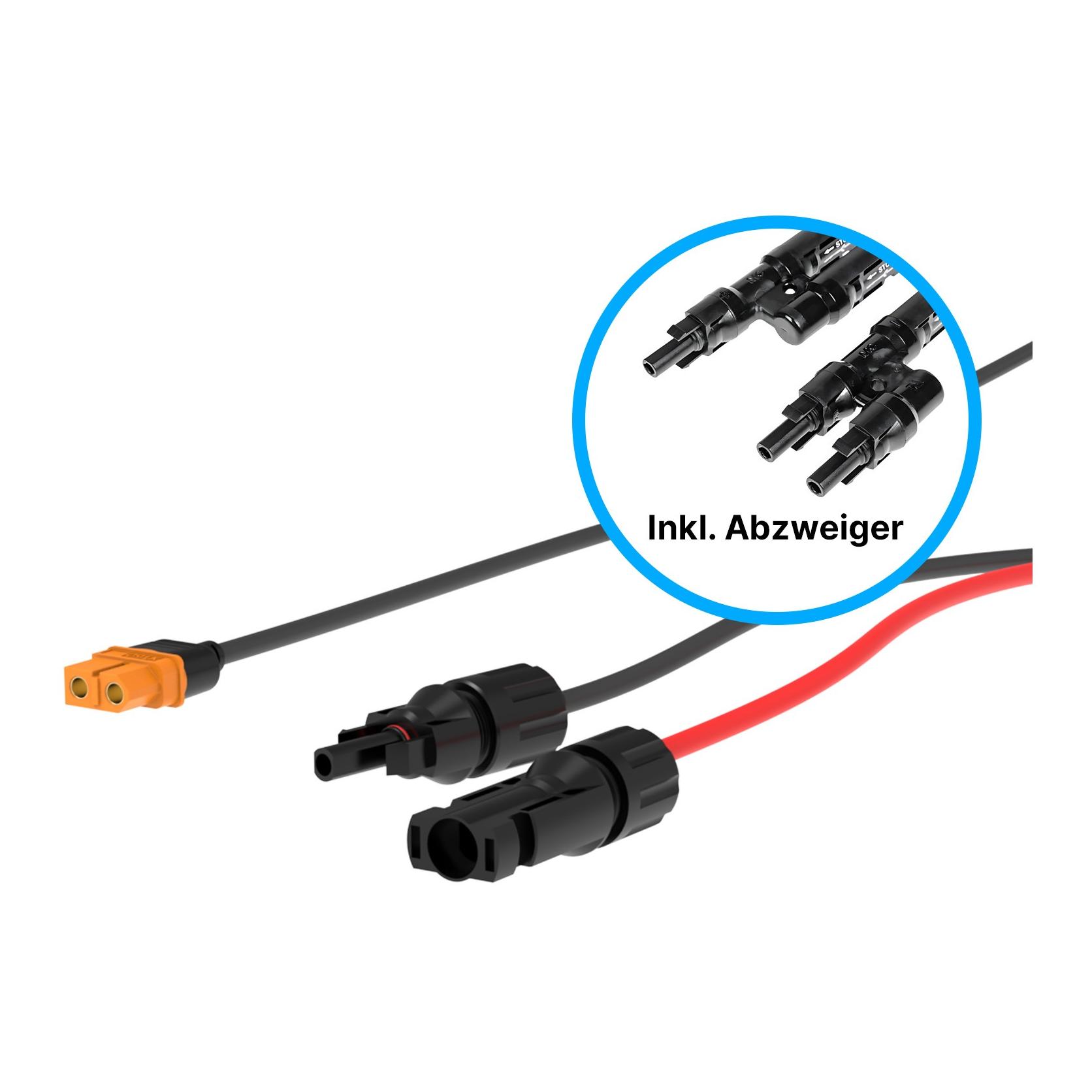 EET SolMate to solar panel connection cable incl. junction (XT60 to MC4 ...