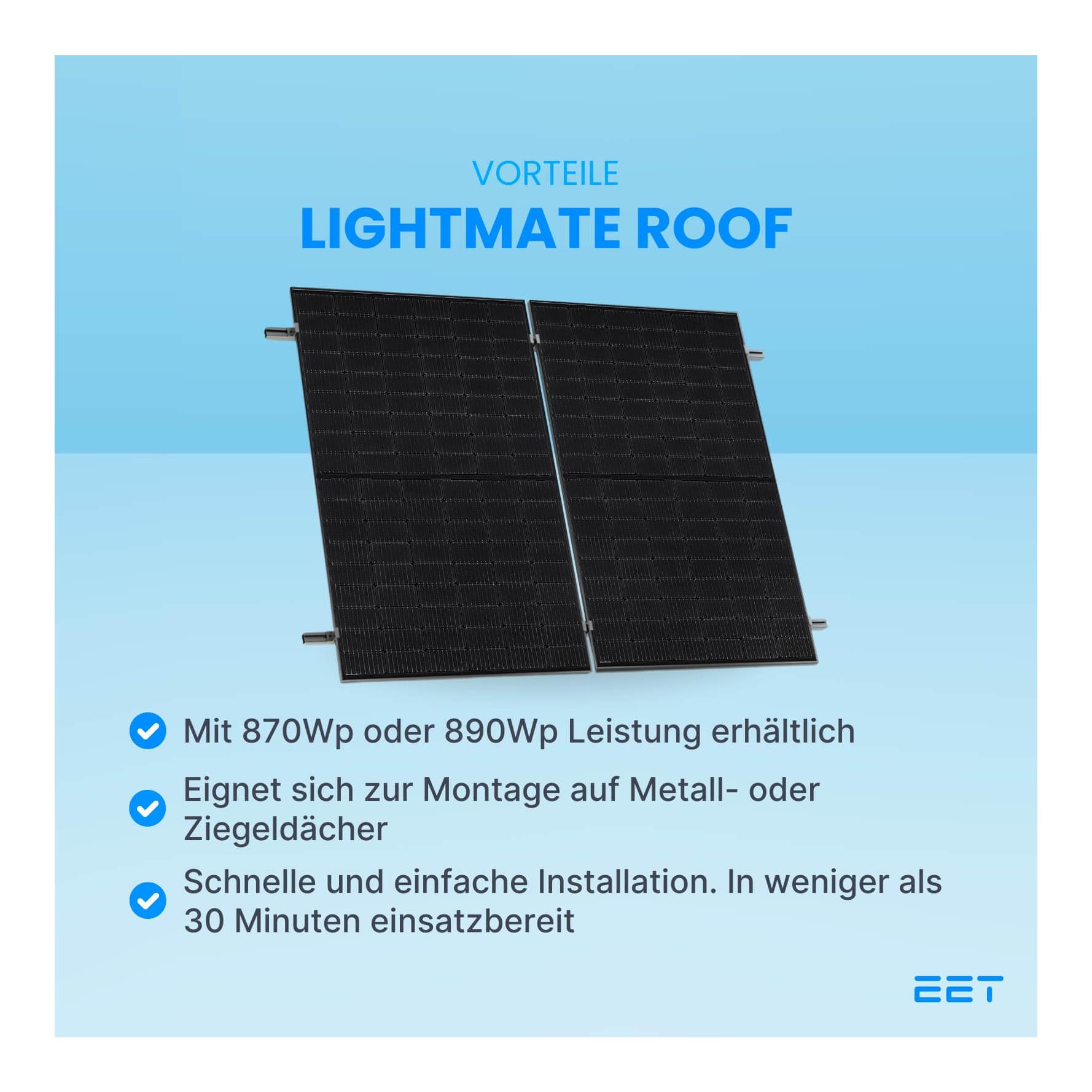 EET LightMate Roof - Balkonkraftwerk für die Dachmontage