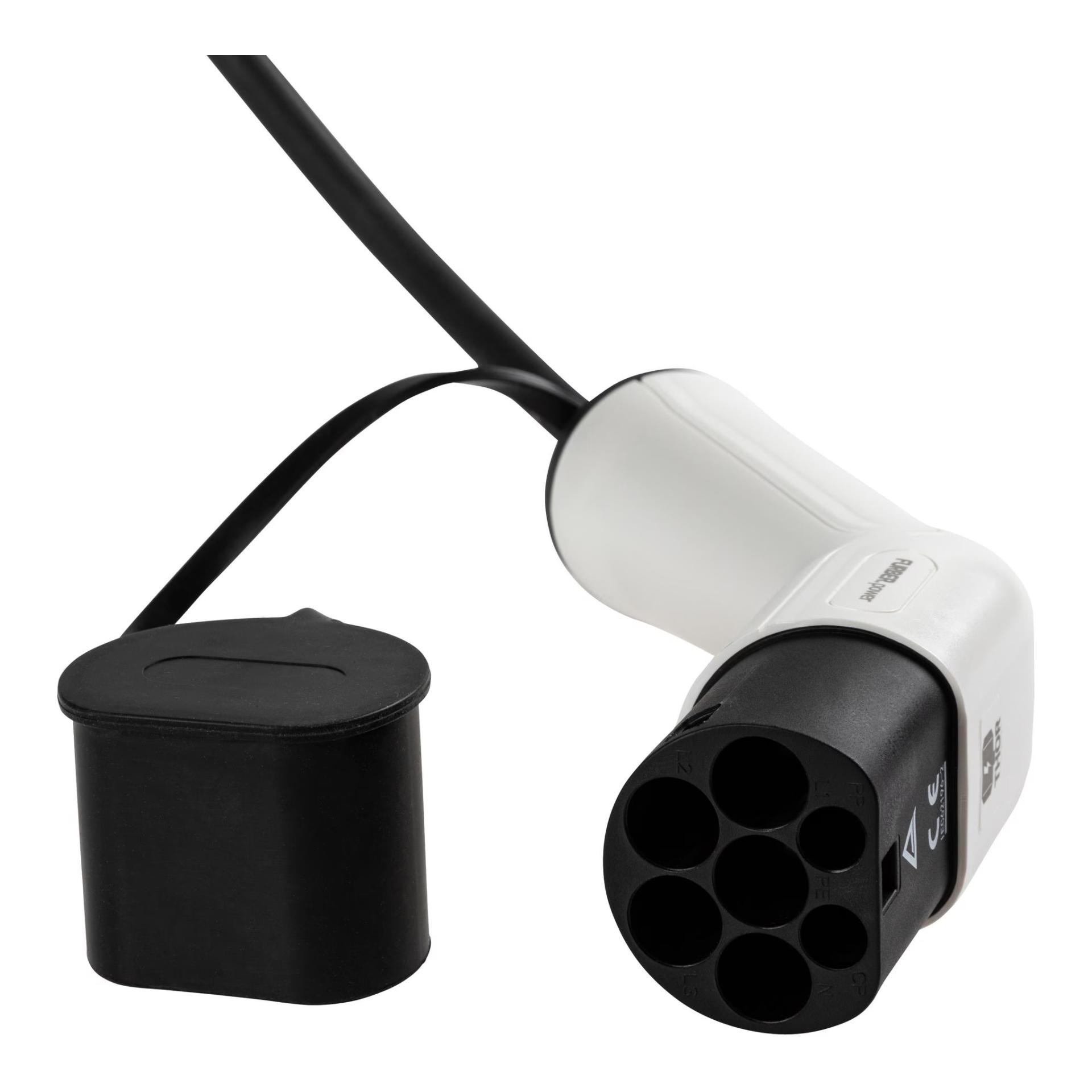 FURBER.power Charging cable THOR type 2 - Spiral cable - White/black