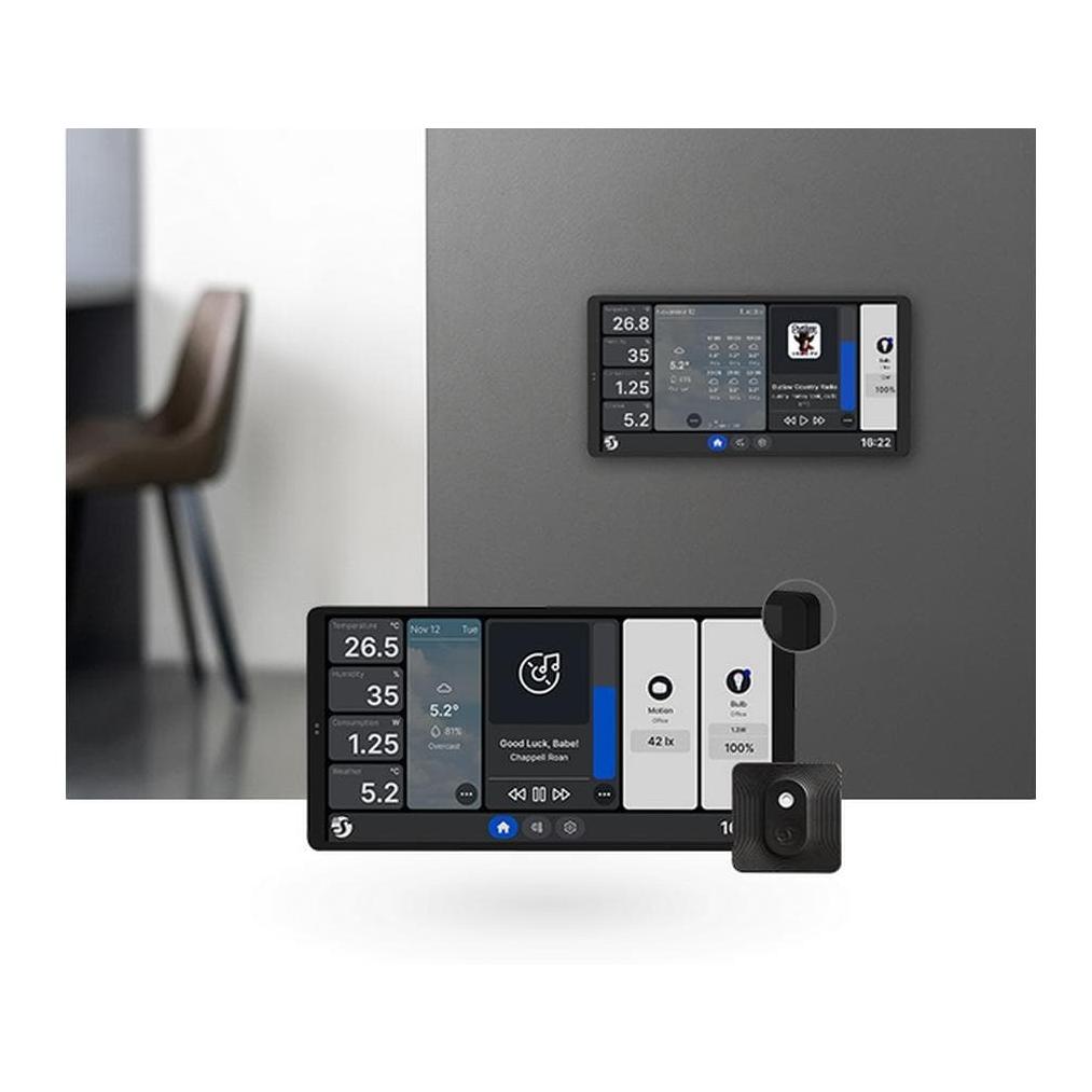 Shelly Wall Display X2 +HT Touchscreen - Black